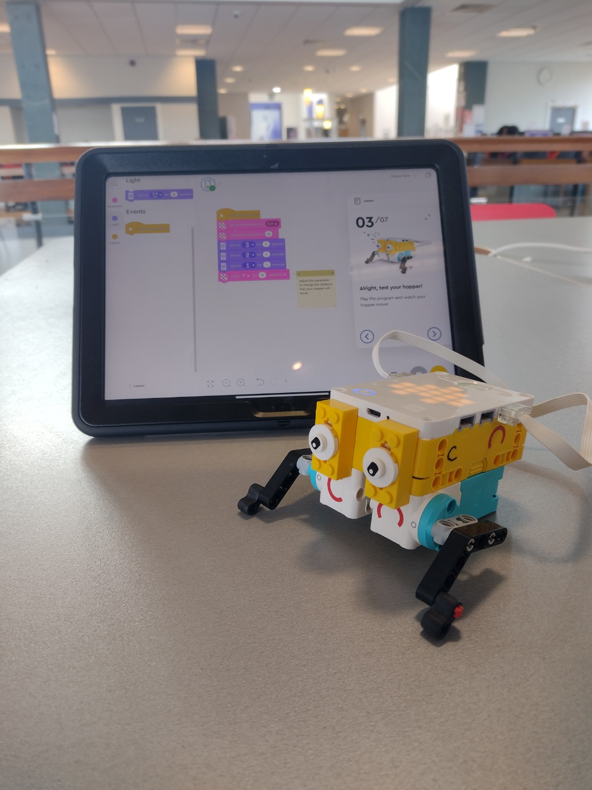 Build and code with LEGO Spike Prime with Stockton-on-Tees Libraries · Eequ