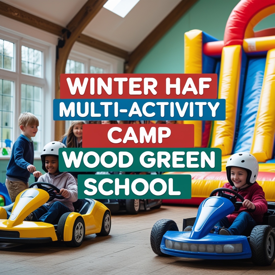 Multi-Activity HAF camp at Wood Green School with APF ACTIVITY CAMPS · Eequ